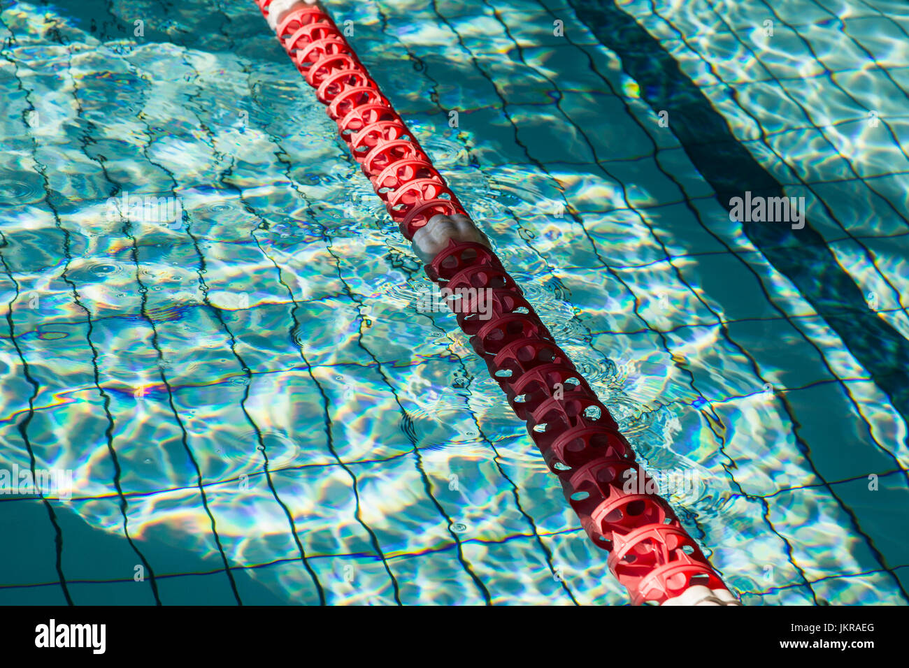 High angle view of lane marker in swimming pool Stock Photo - Alamy
