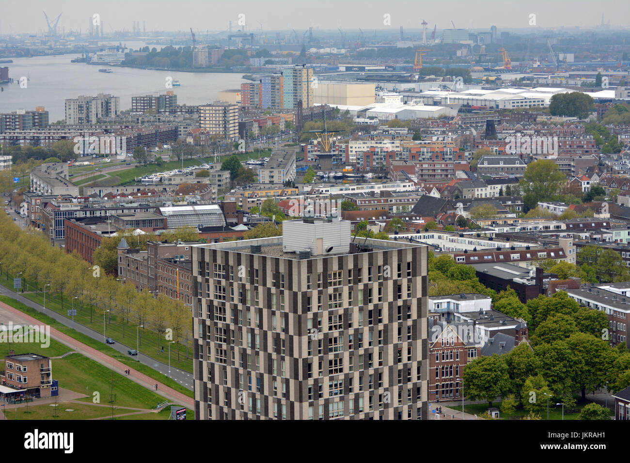 The city of Rotterdam seen from above, in Netherlands Stock Photo - Alamy