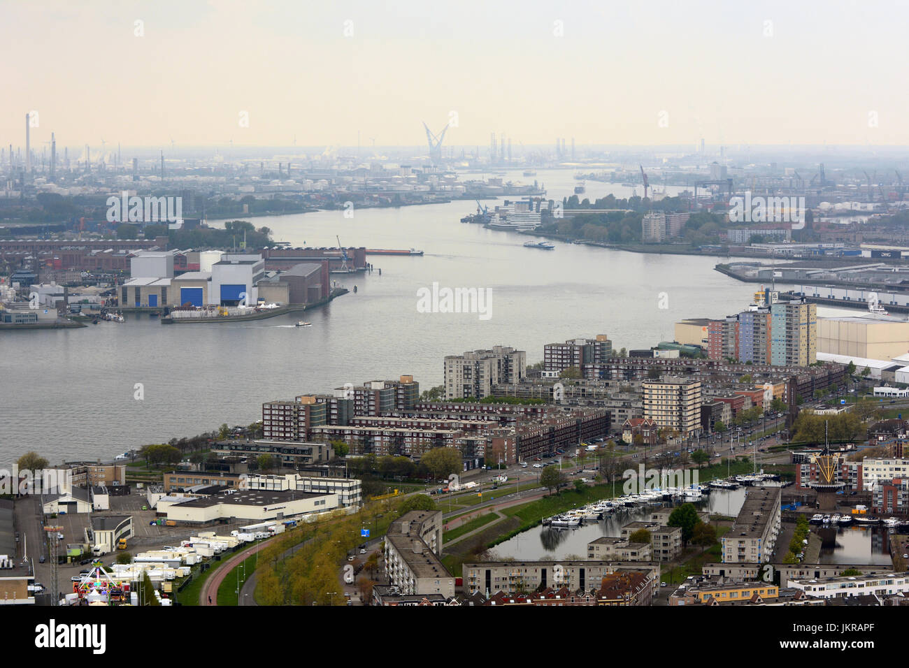 The city of Rotterdam seen from above, in Netherlands Stock Photo - Alamy