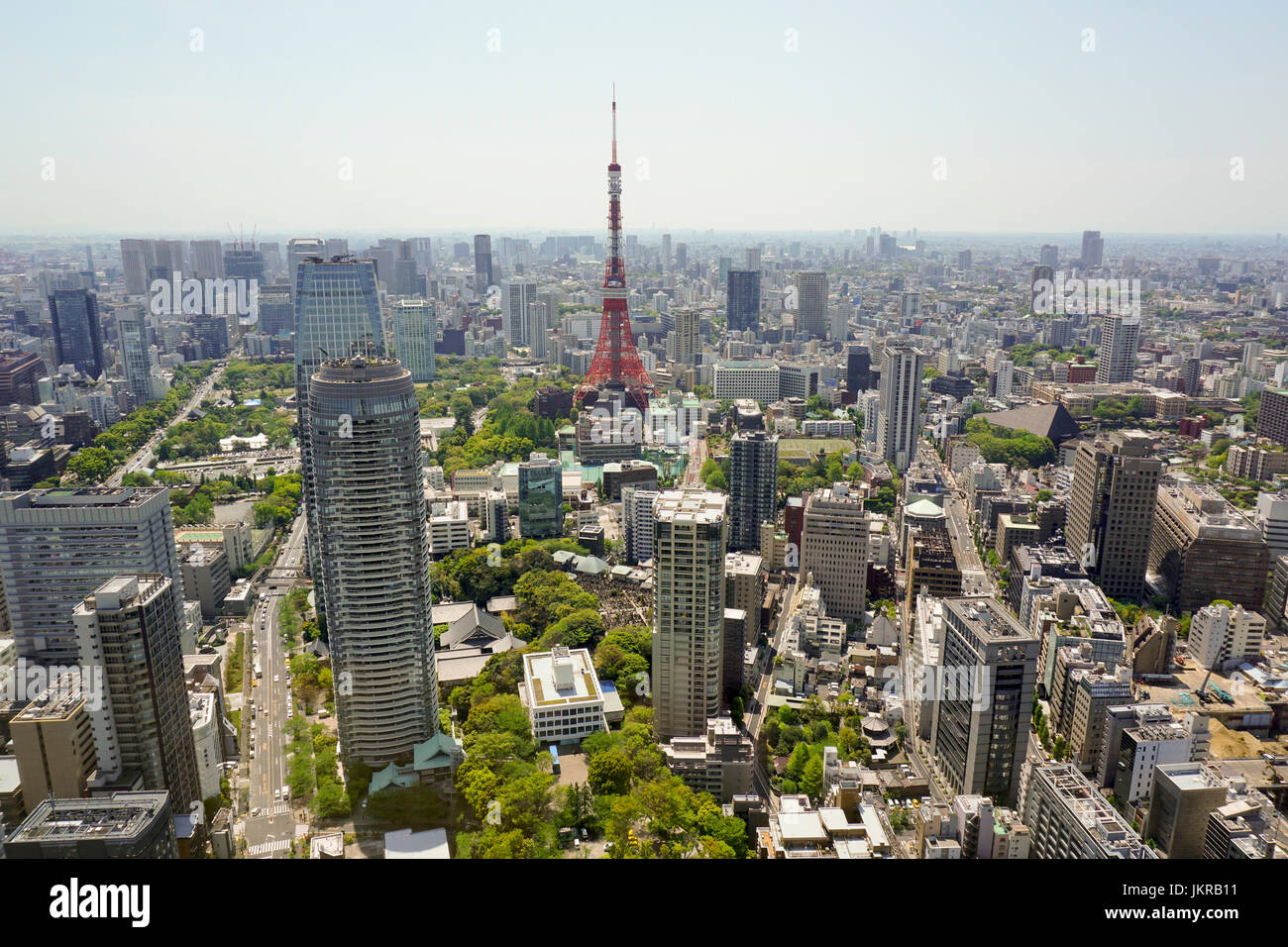 Aerial view of tokyo tower hi-res stock photography and images - Alamy