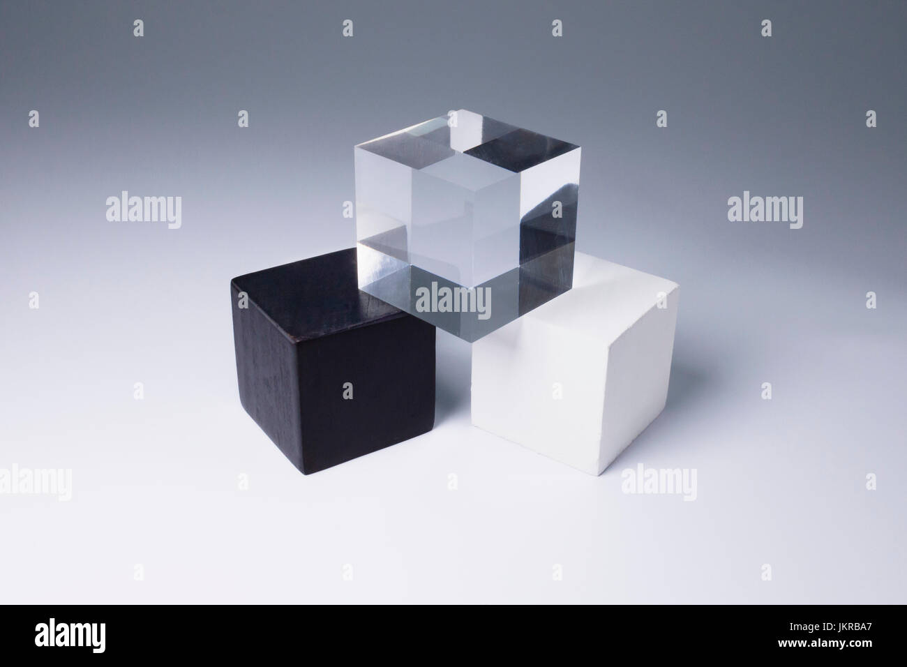 Various block shapes arranged in stack on gray background Stock Photo ...