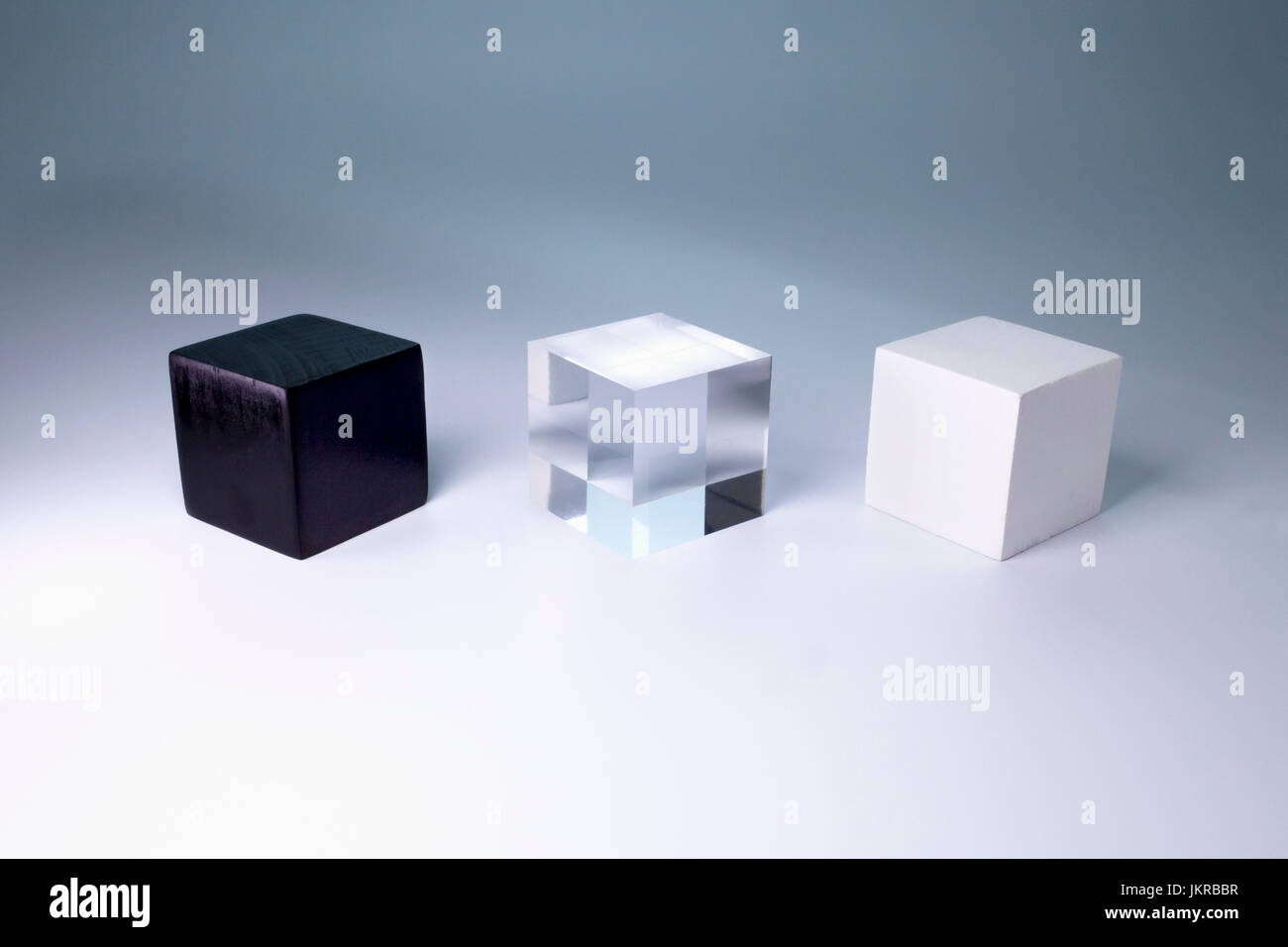 Various block shapes arranged side by side on gray background Stock ...