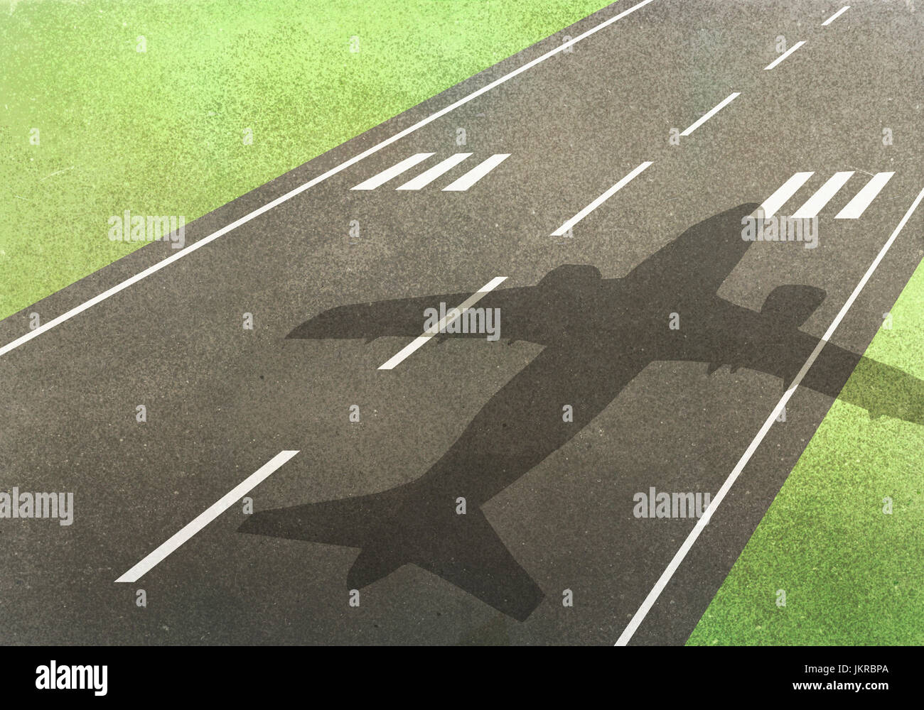 Airplane shadow on field hi-res stock photography and images - Alamy