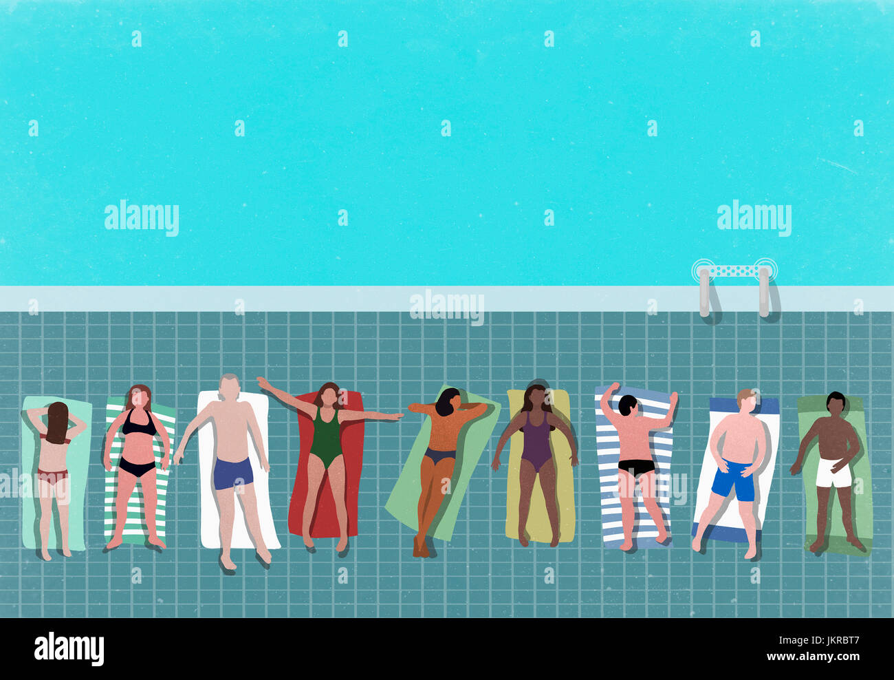 Poolside vector hi-res stock photography and images - Alamy