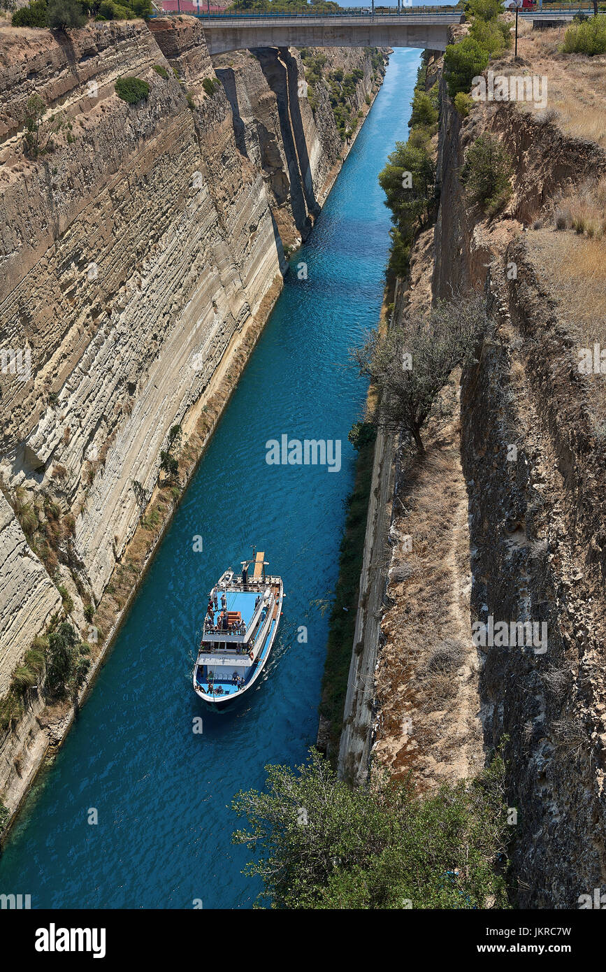 Aerial ship corinth canal hi-res stock photography and images - Alamy