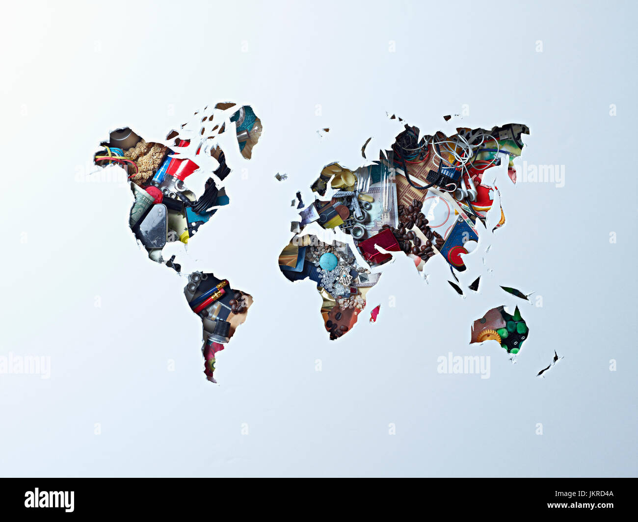 World map outline hi-res stock photography and images - Alamy