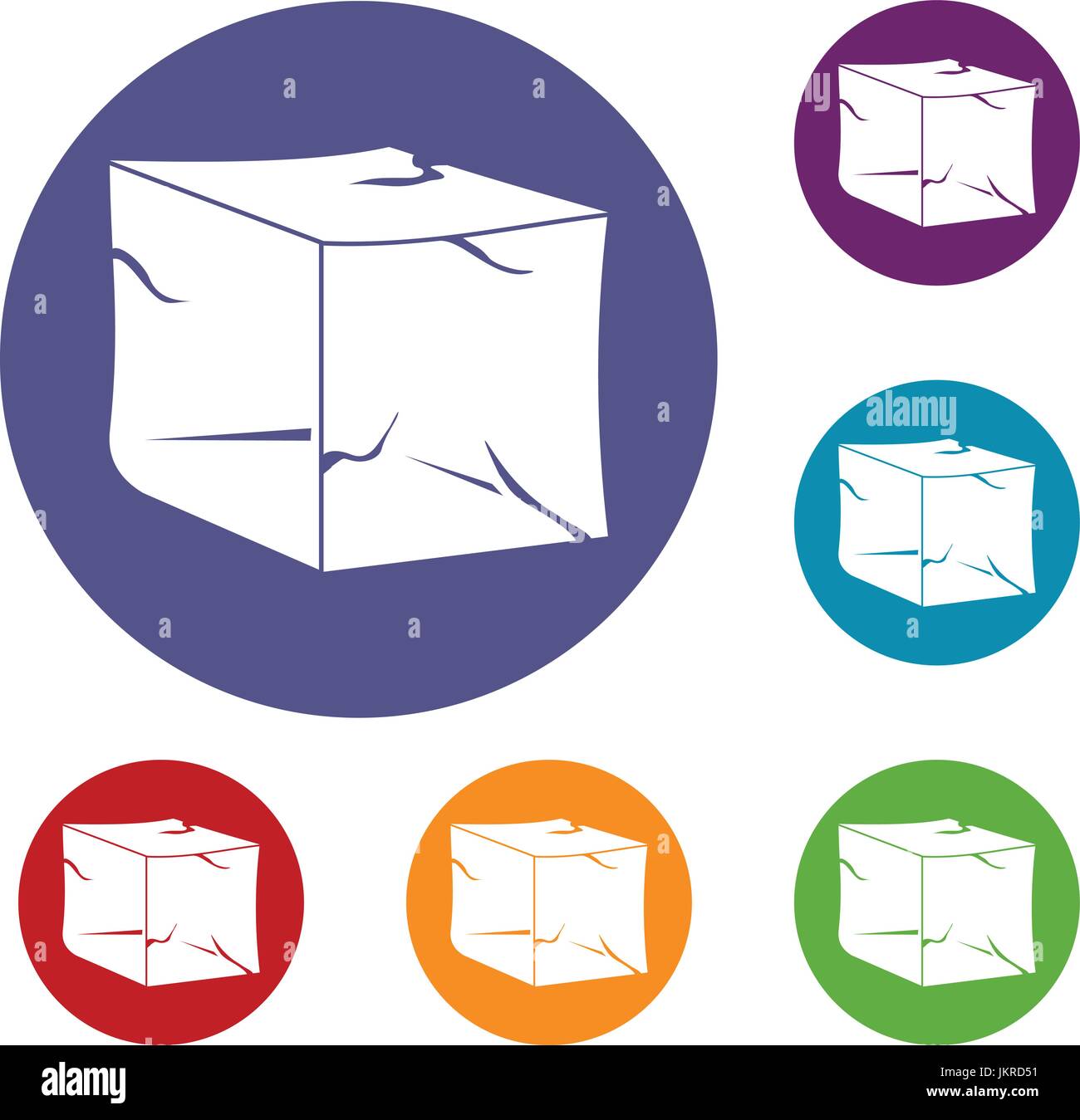 Melted ice cube Stock Vector Images - Alamy