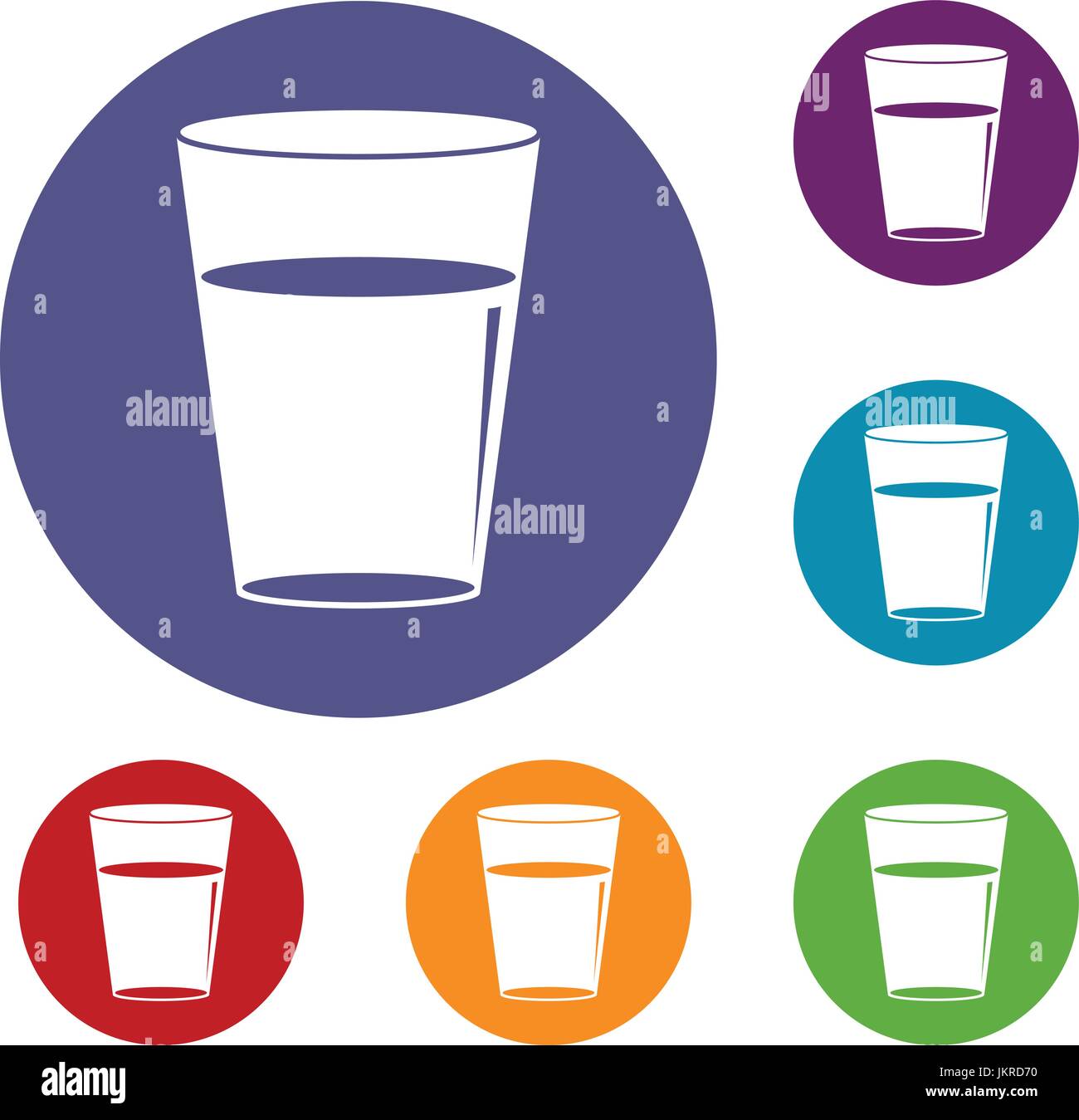 Glass water icons set Stock Vector Image & Art - Alamy