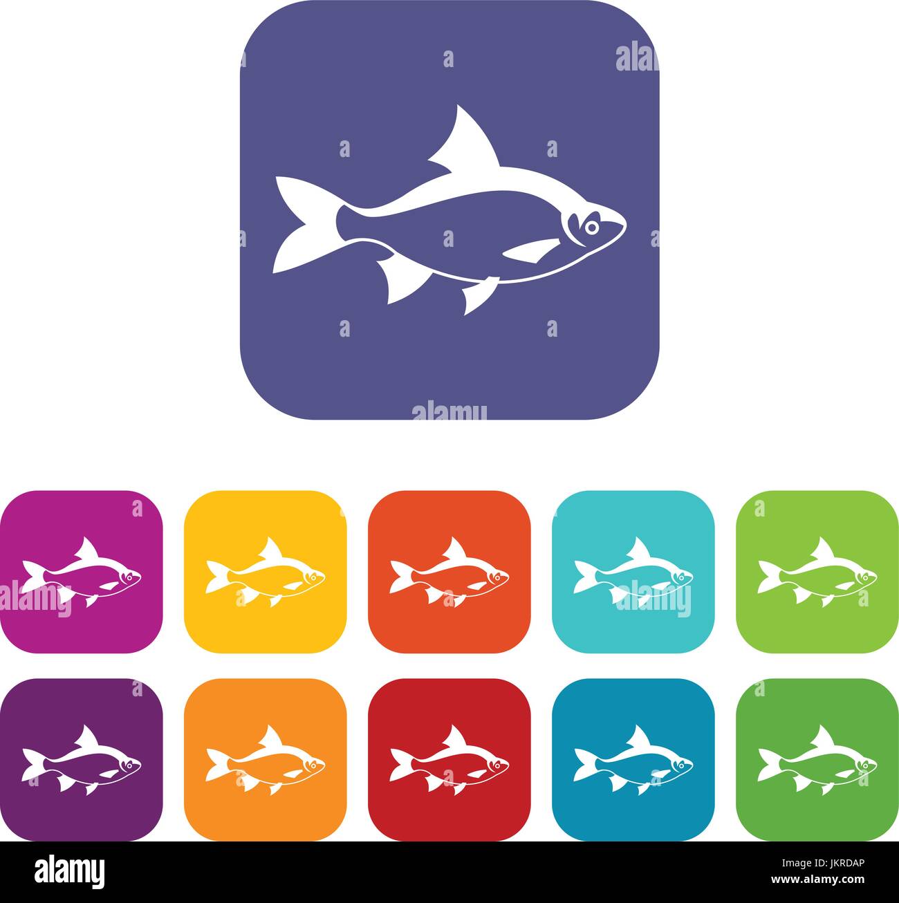 River fish icons set Stock Vector Image & Art - Alamy