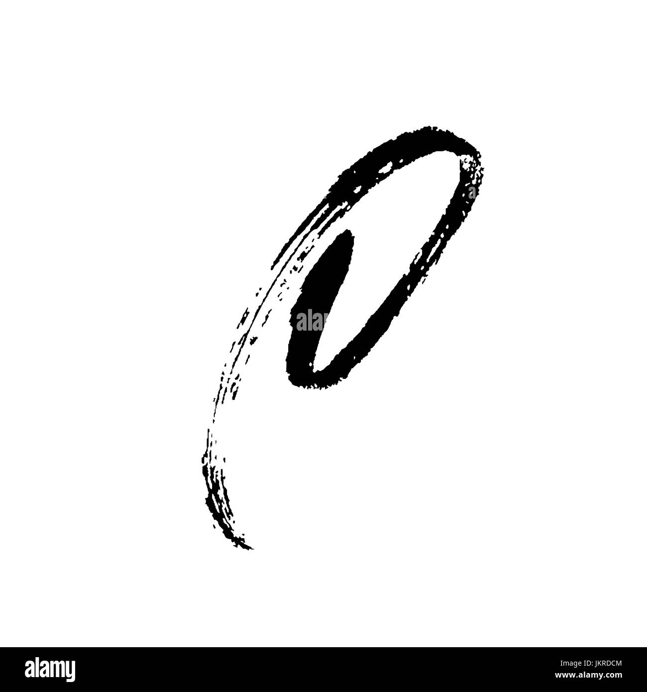 Letter C. Handwritten by dry brush. Rough strokes font. Vector ...