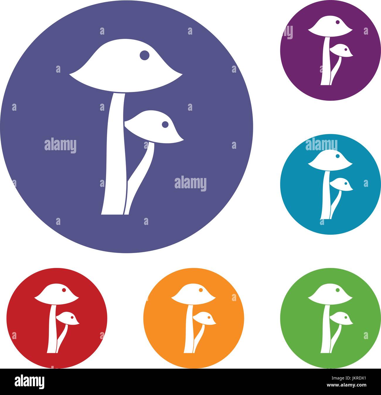 Honey fungus icons set Stock Vector Image & Art - Alamy