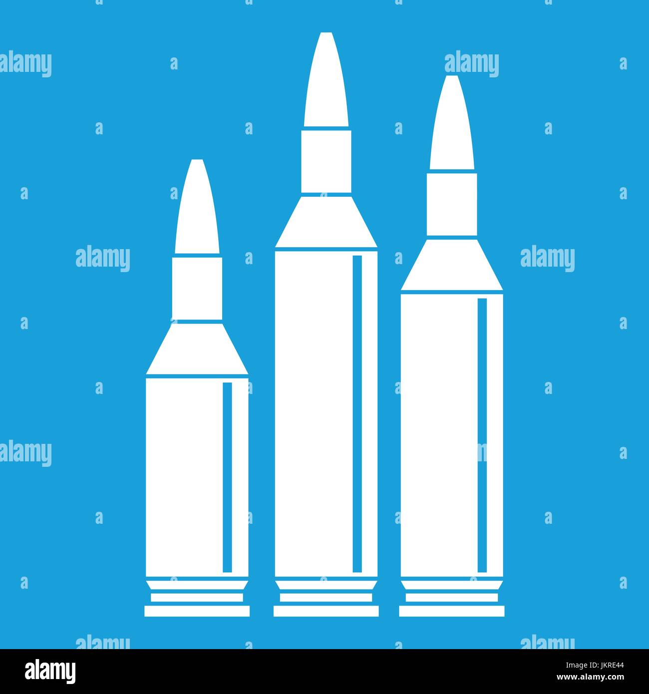 Bullet ammunition icon white Stock Vector Image & Art - Alamy