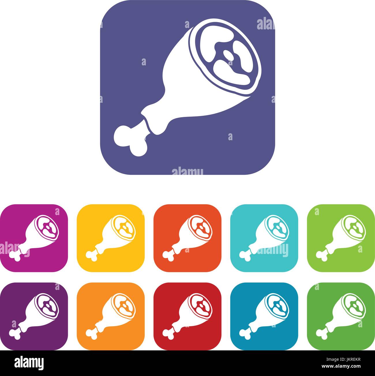 Piece of meat icons set Stock Vector Image & Art - Alamy