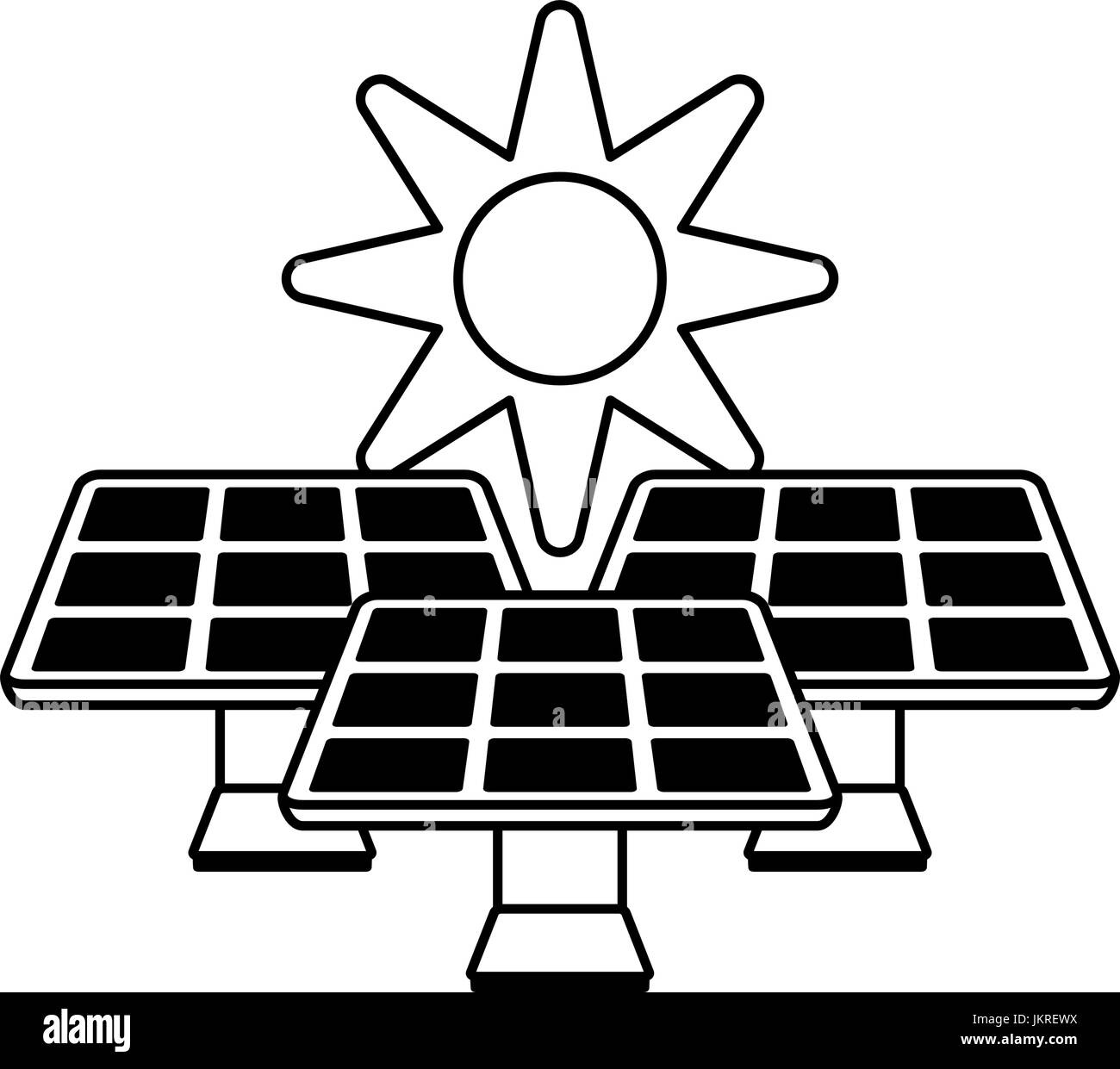 Solar energy innovation icon vector illustration paint graphic Stock ...