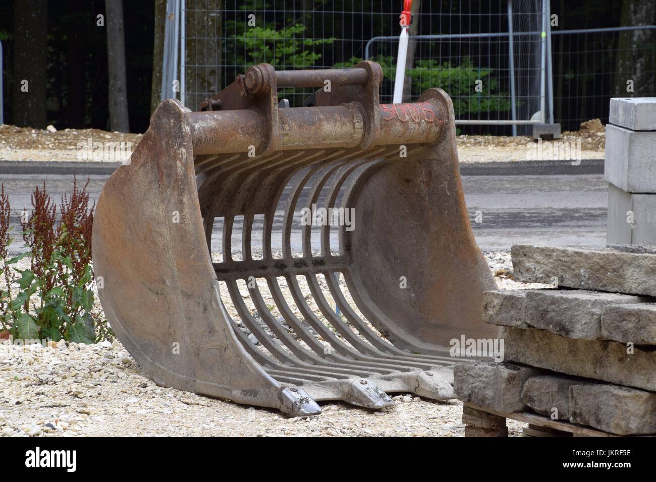 construction Site, construction equipment with building materials Stock ...