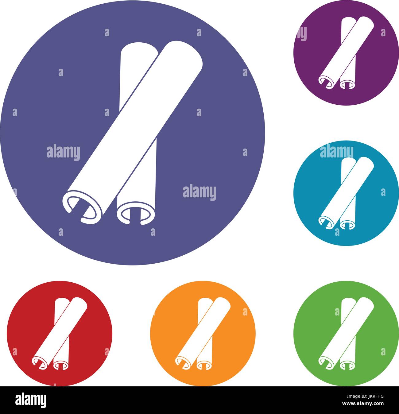 Cinnamon sticks icons set Stock Vector Image & Art - Alamy