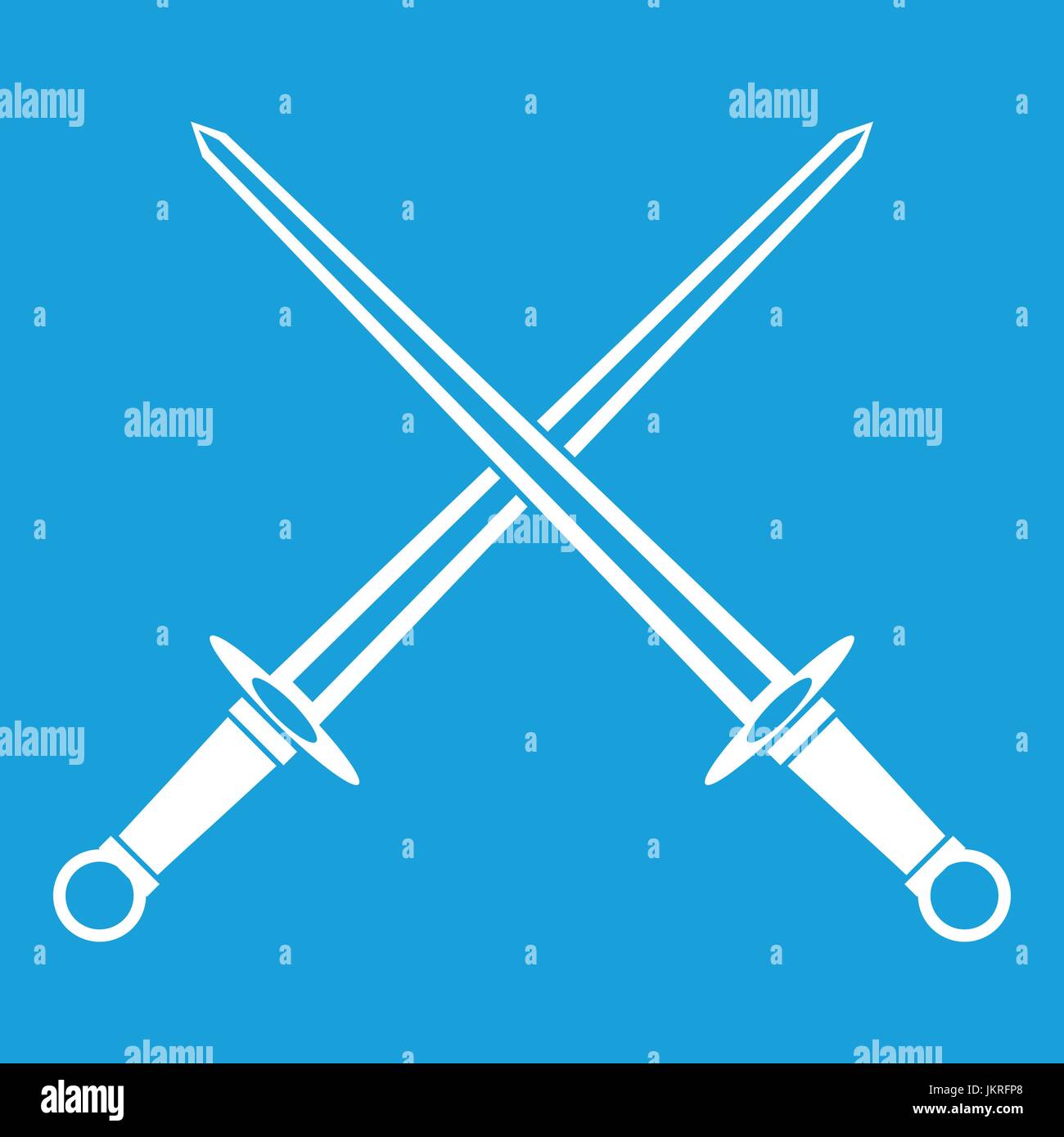 Swords icon white Stock Vector Image & Art - Alamy