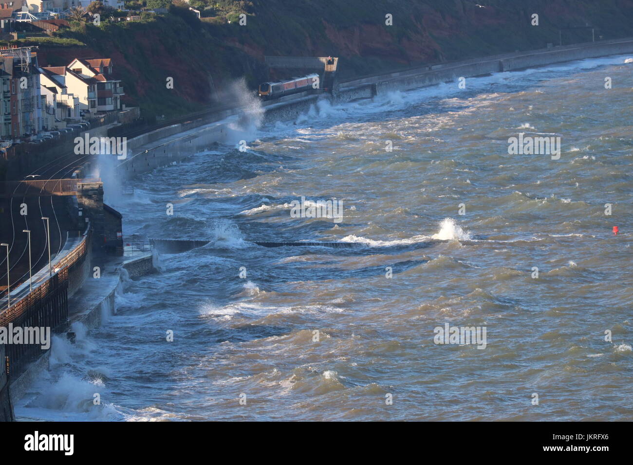 Dawlish train waves hi-res stock photography and images - Alamy