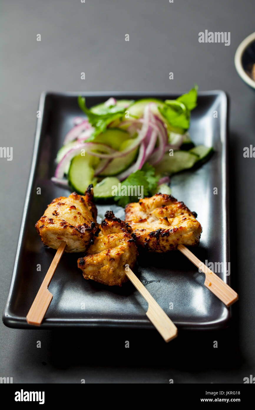Chicken satay starter hi-res stock photography and images - Alamy