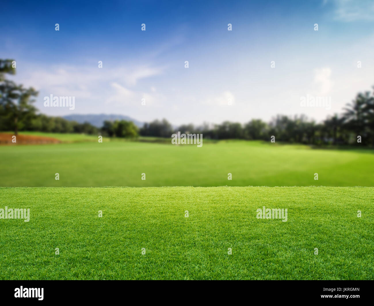green grass with golf course background Stock Photo - Alamy