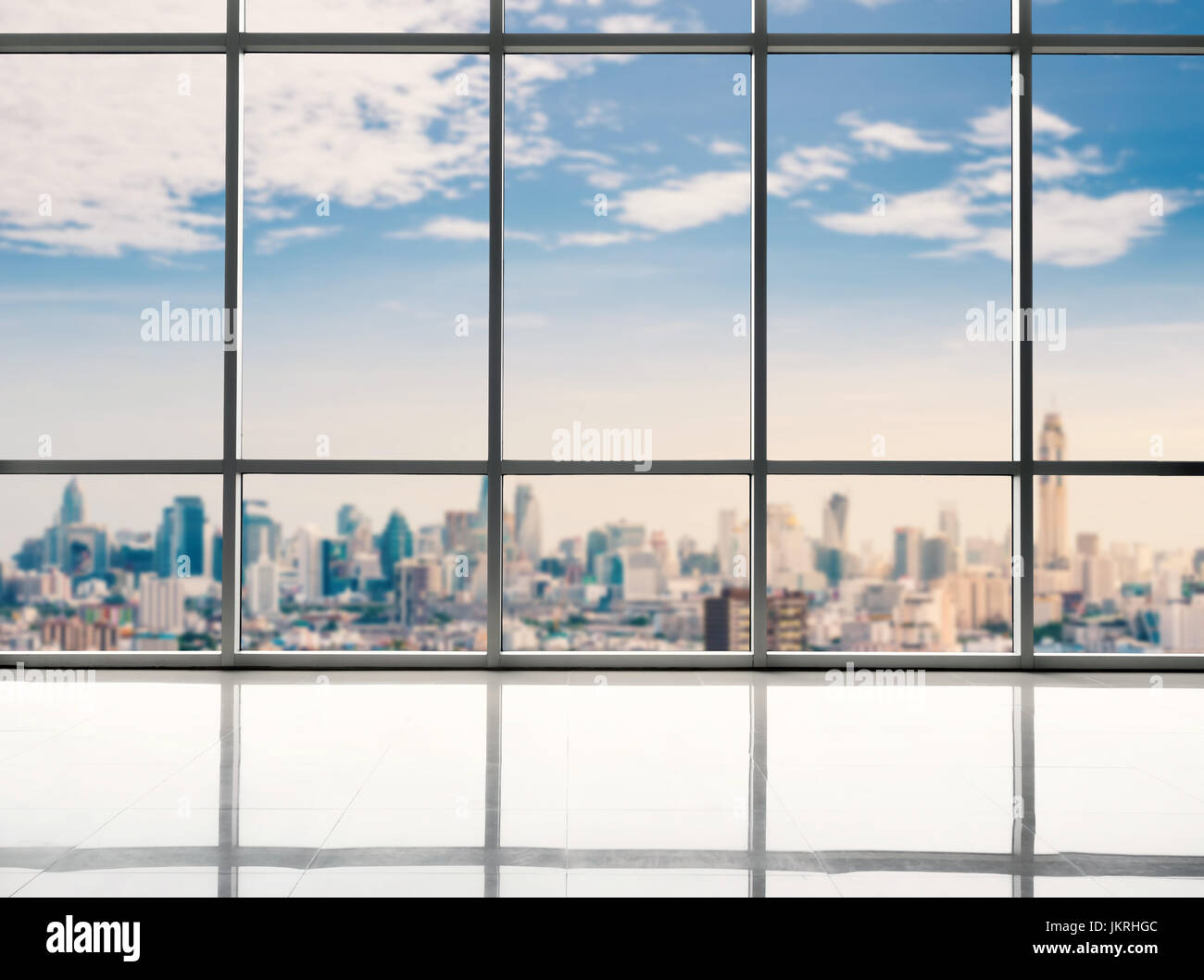 blank studio with cityscape background Stock Photo - Alamy