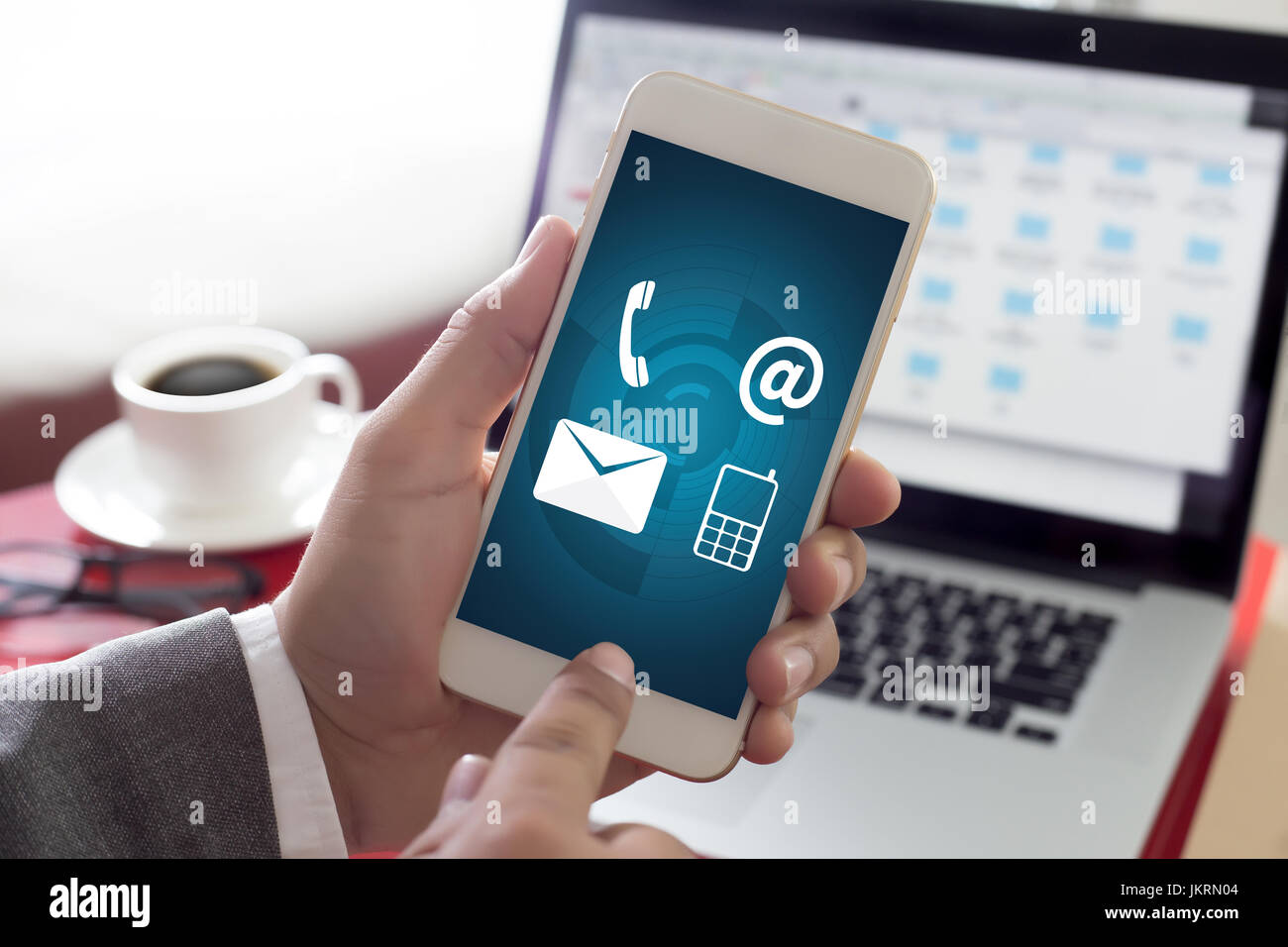 CONTACT US (Customer Support Hotline people CONNECT Stock Photo - Alamy