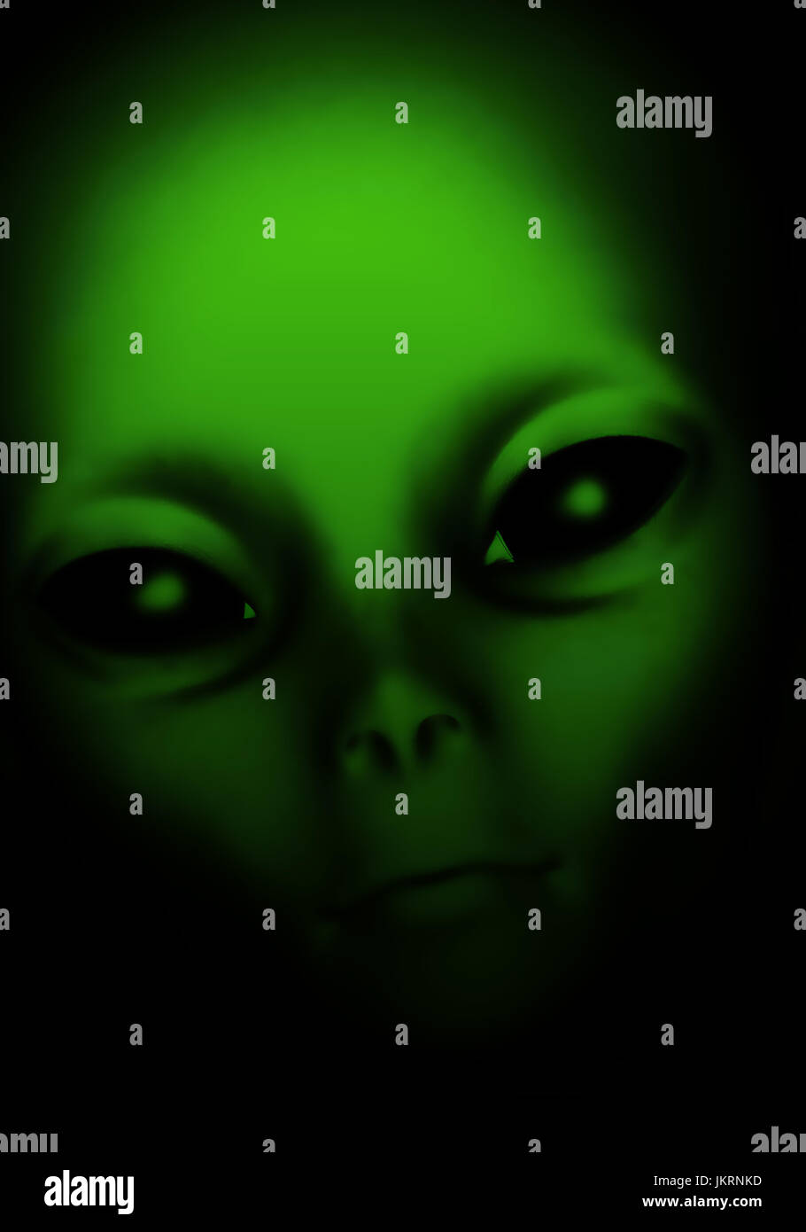 Alien,3D illustration concept background Stock Photo - Alamy