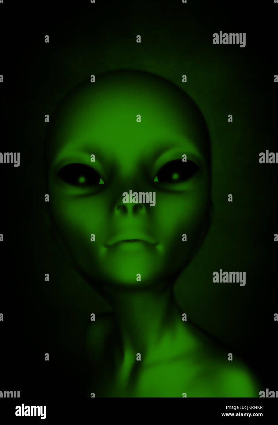 Alien,3D illustration concept background Stock Photo - Alamy