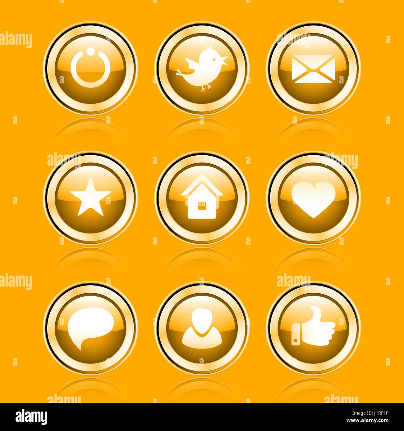 button with download sign. orange round vector Stock Vector Image & Art ...