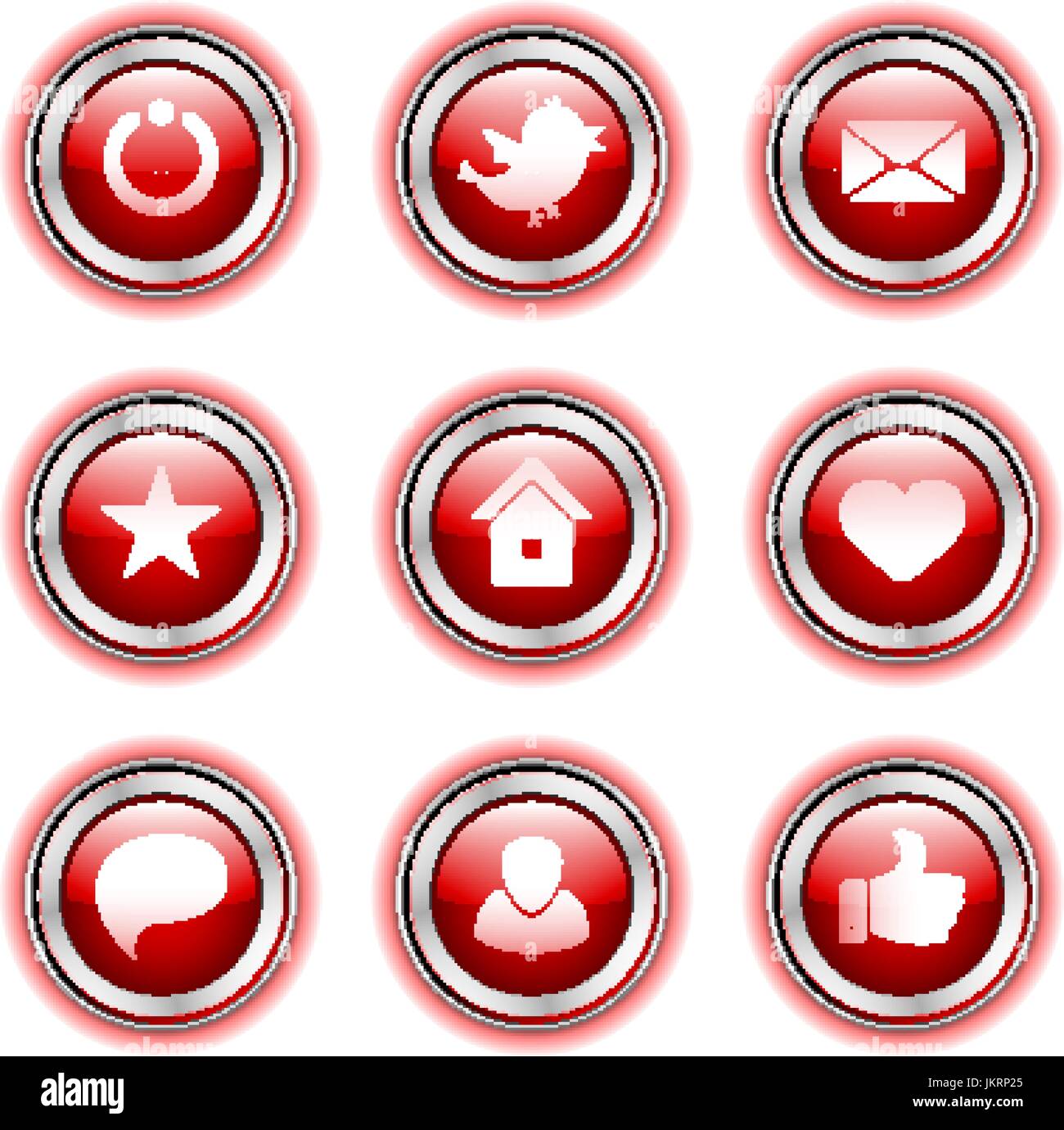 button with download sign. red round vector Stock Vector Image & Art ...