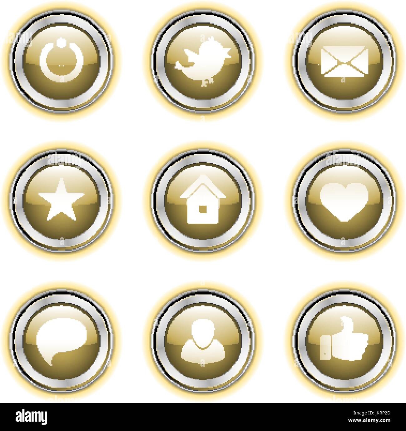 button with download sign. gold round vector Stock Vector Image & Art ...