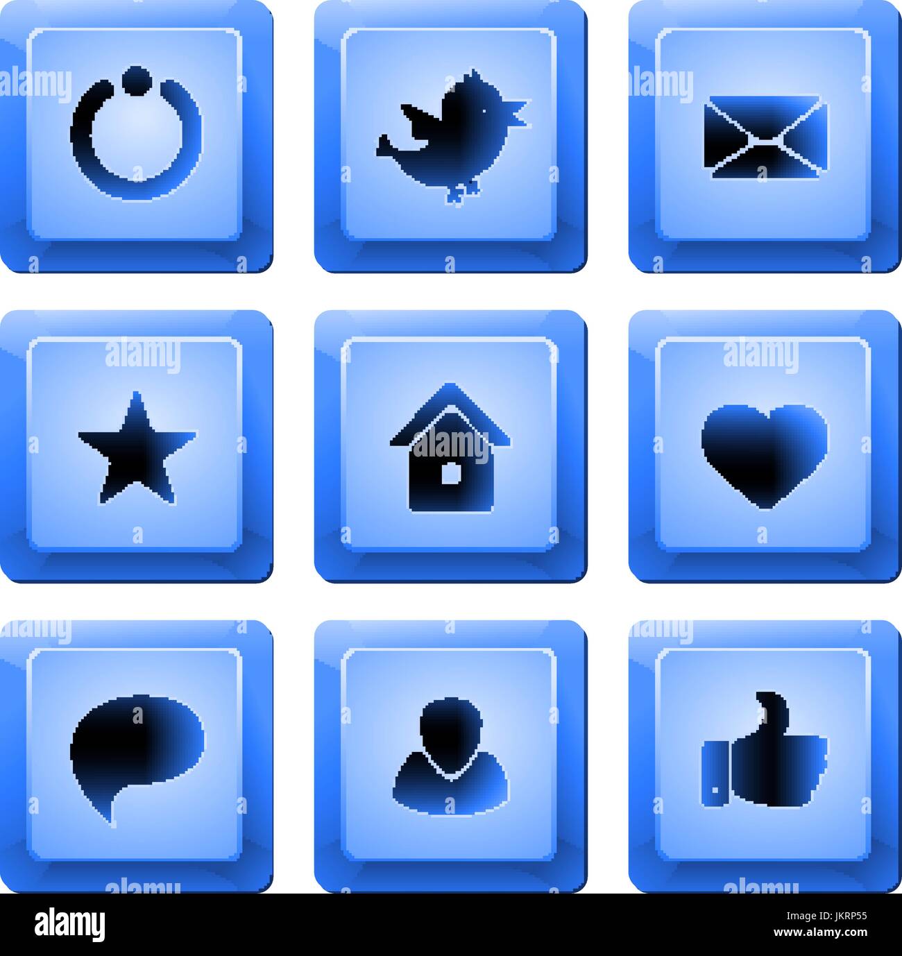 button with download sign. blue round vector Stock Vector Image & Art - Alamy