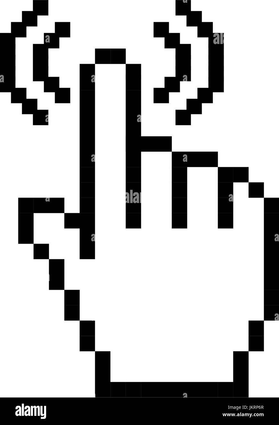 Hand with pointing finger isolated on white background Stock Vector ...