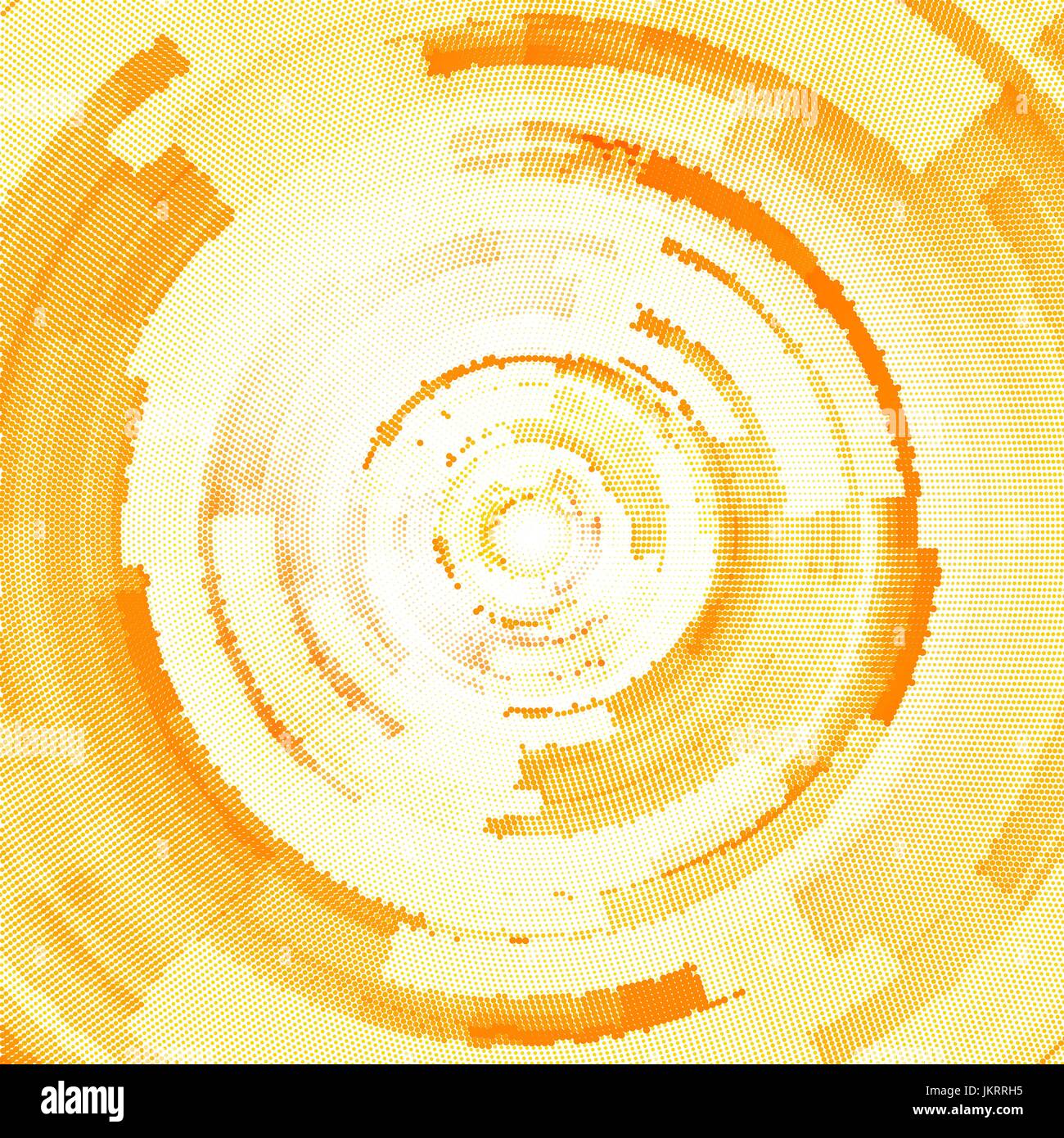 abstract halftone circle background with copy space, vector ...