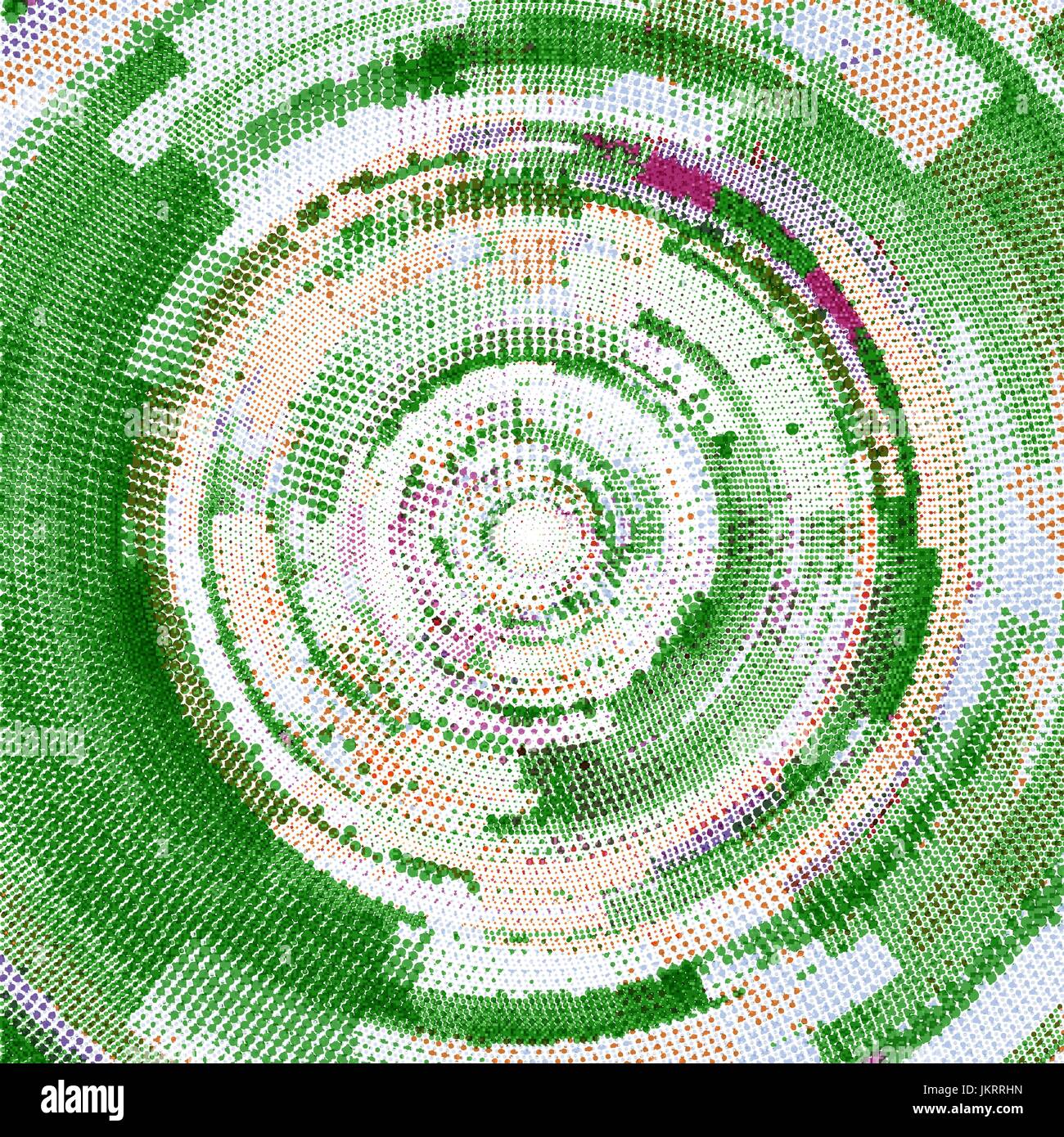 abstract halftone circle background with copy space, vector ...