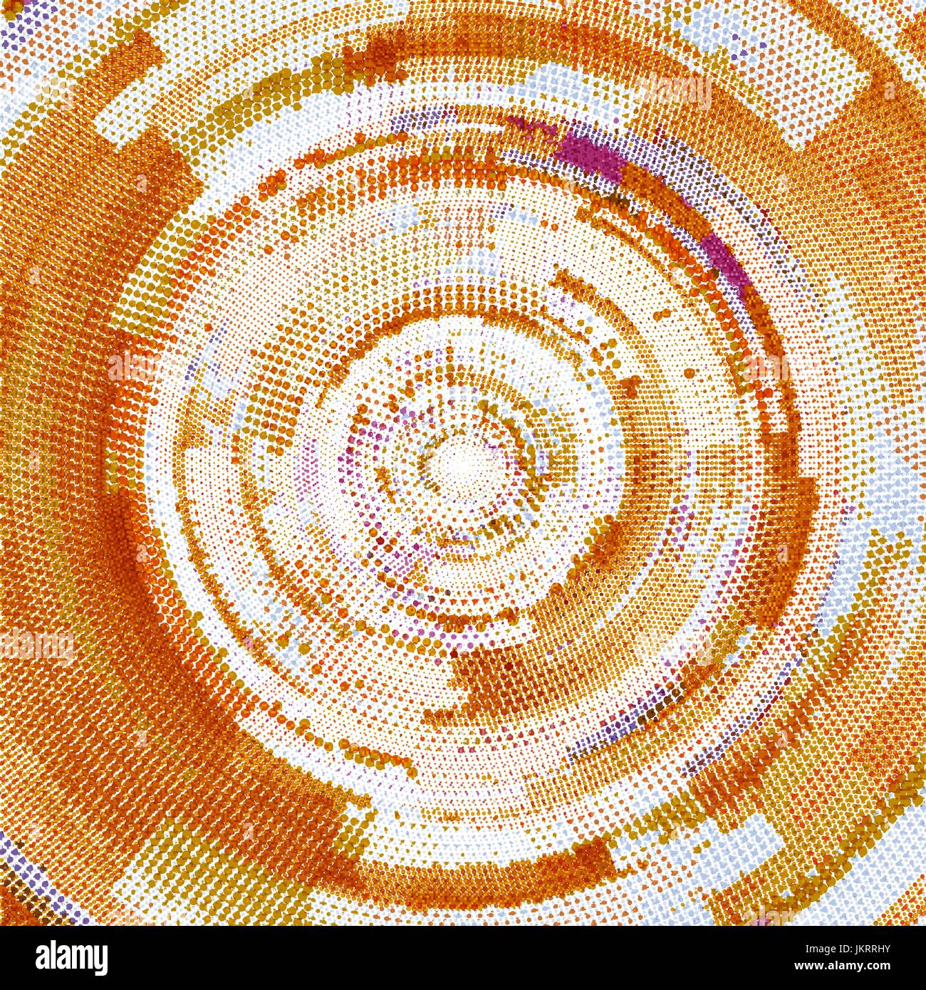 abstract halftone circle background with copy space, vector ...