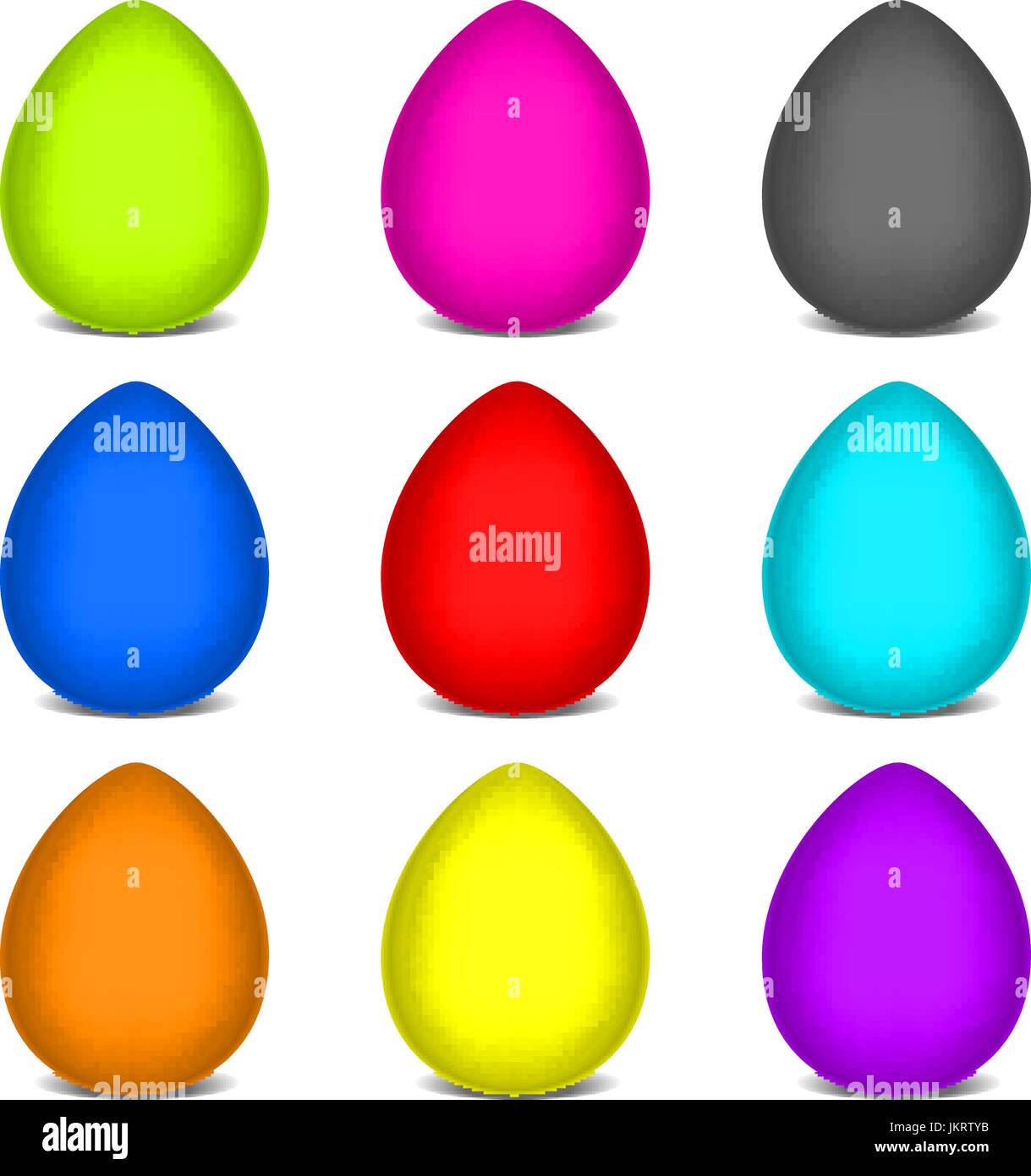 Easter eggs holiday spring vector set symbol art Stock Vector Image ...