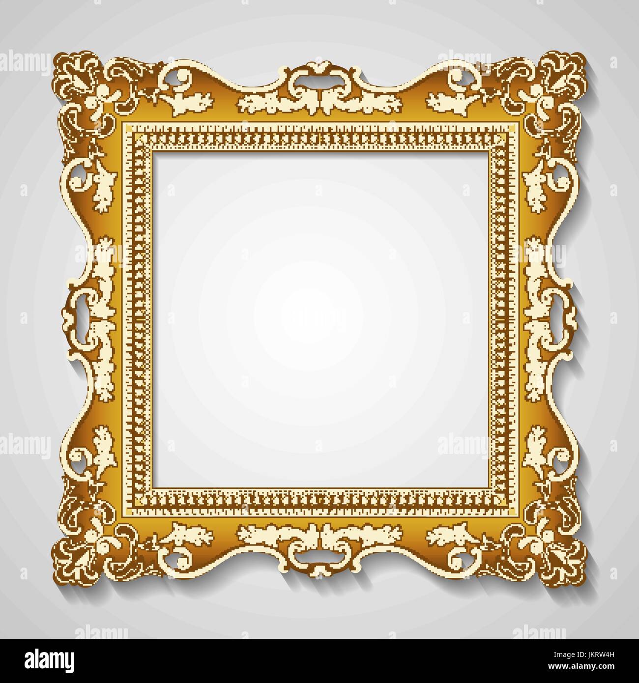 frame old ornament victorian picture vector art Stock Vector Image ...