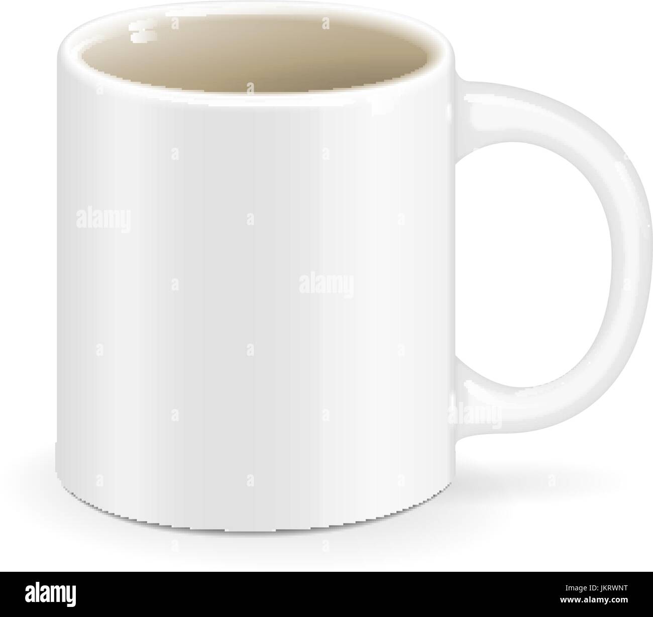 white vector cup object drink ceramic art Stock Vector Image & Art - Alamy
