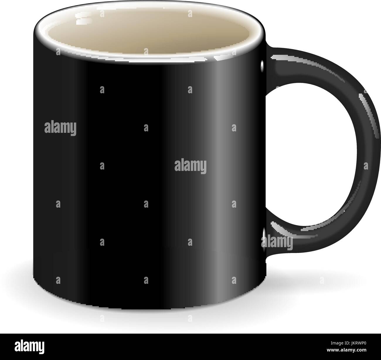 black vector cup object drink ceramic art Stock Vector Image & Art - Alamy