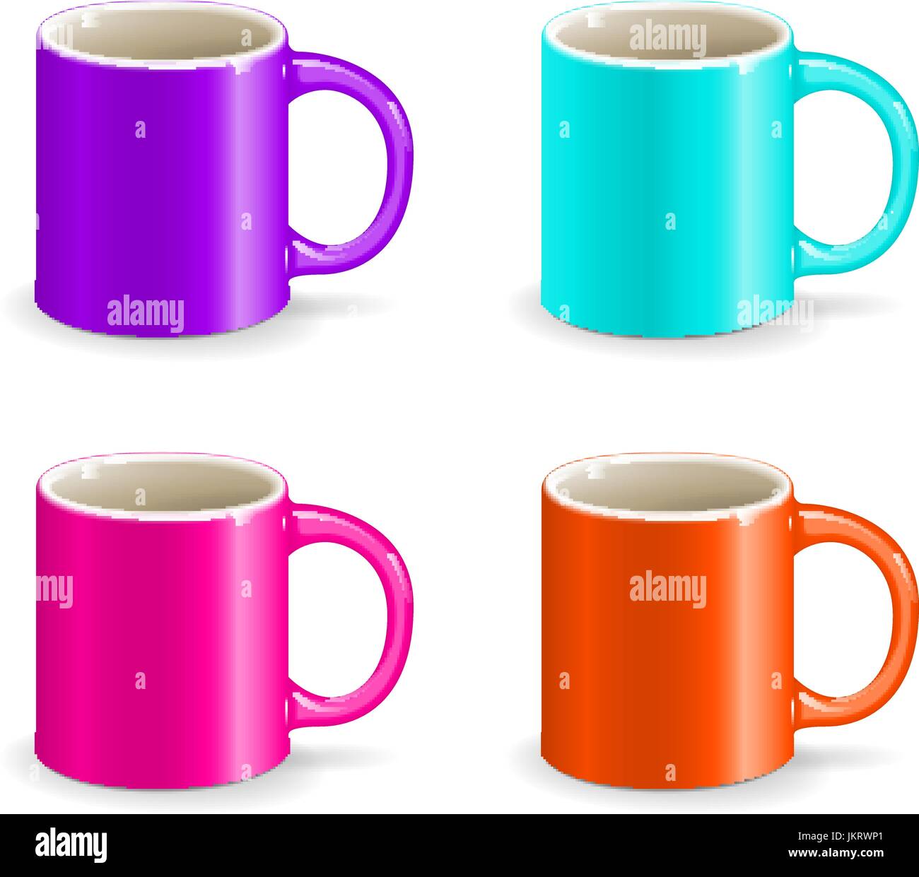 color vector cup object drink ceramic art Stock Vector Image & Art - Alamy