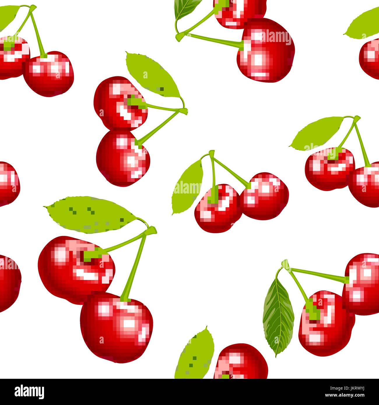 Seamless background with cherry. Vector illustration Stock Vector Image ...