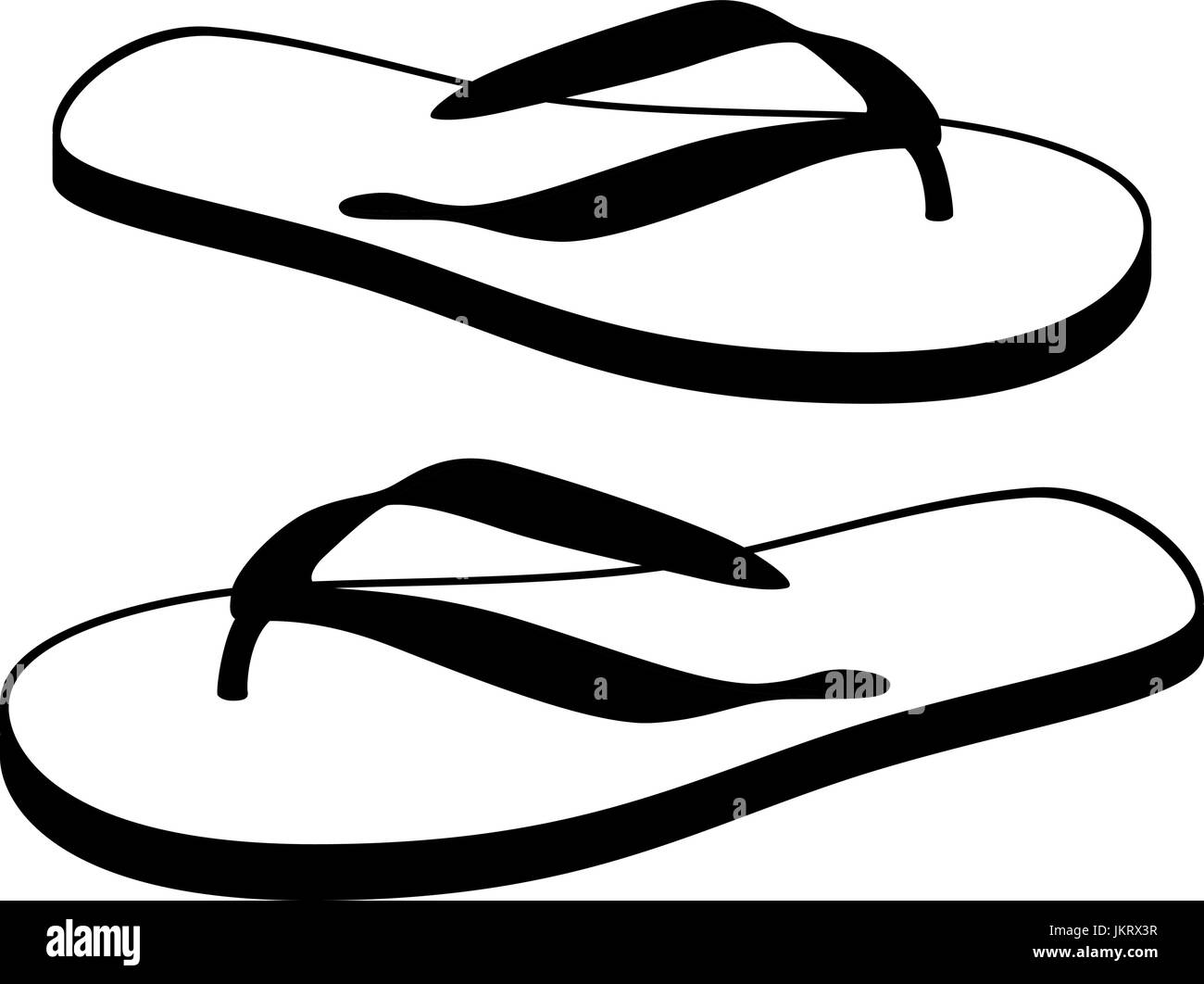 Objects flip flops on Stock Vector Images - Alamy