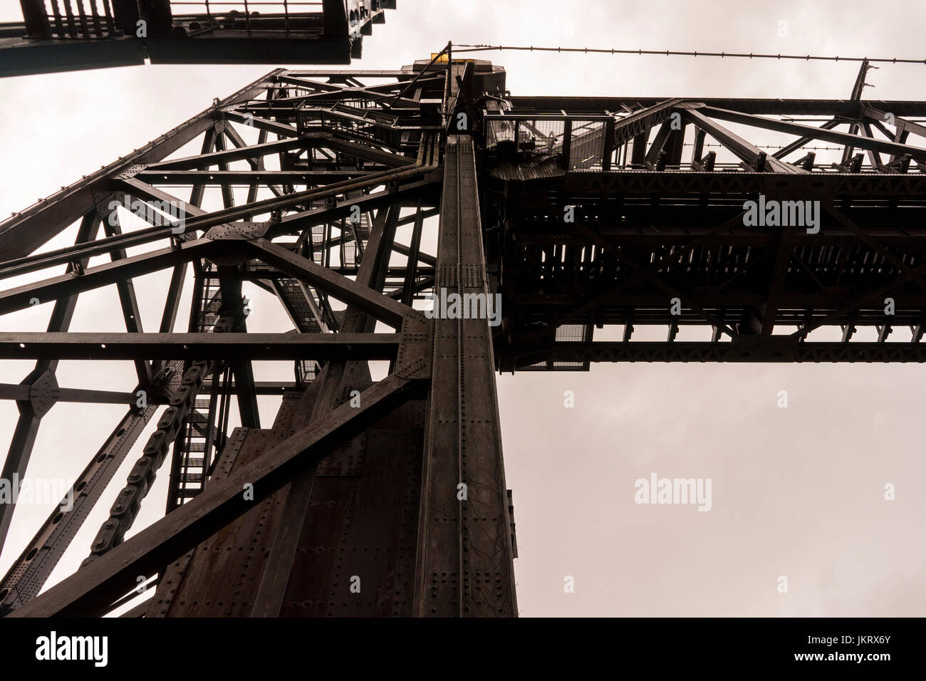 Metal Support Beams Near An Industrial Bridge Stock Photo - Alamy
