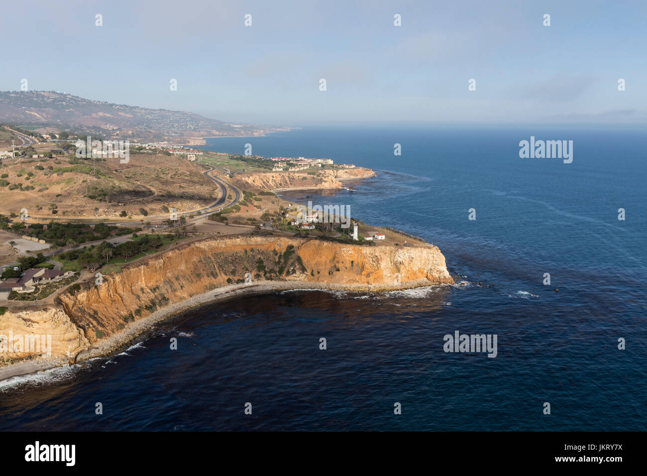 Vincent Point aerial view in the Rancho Palos Verdes area of Los ...