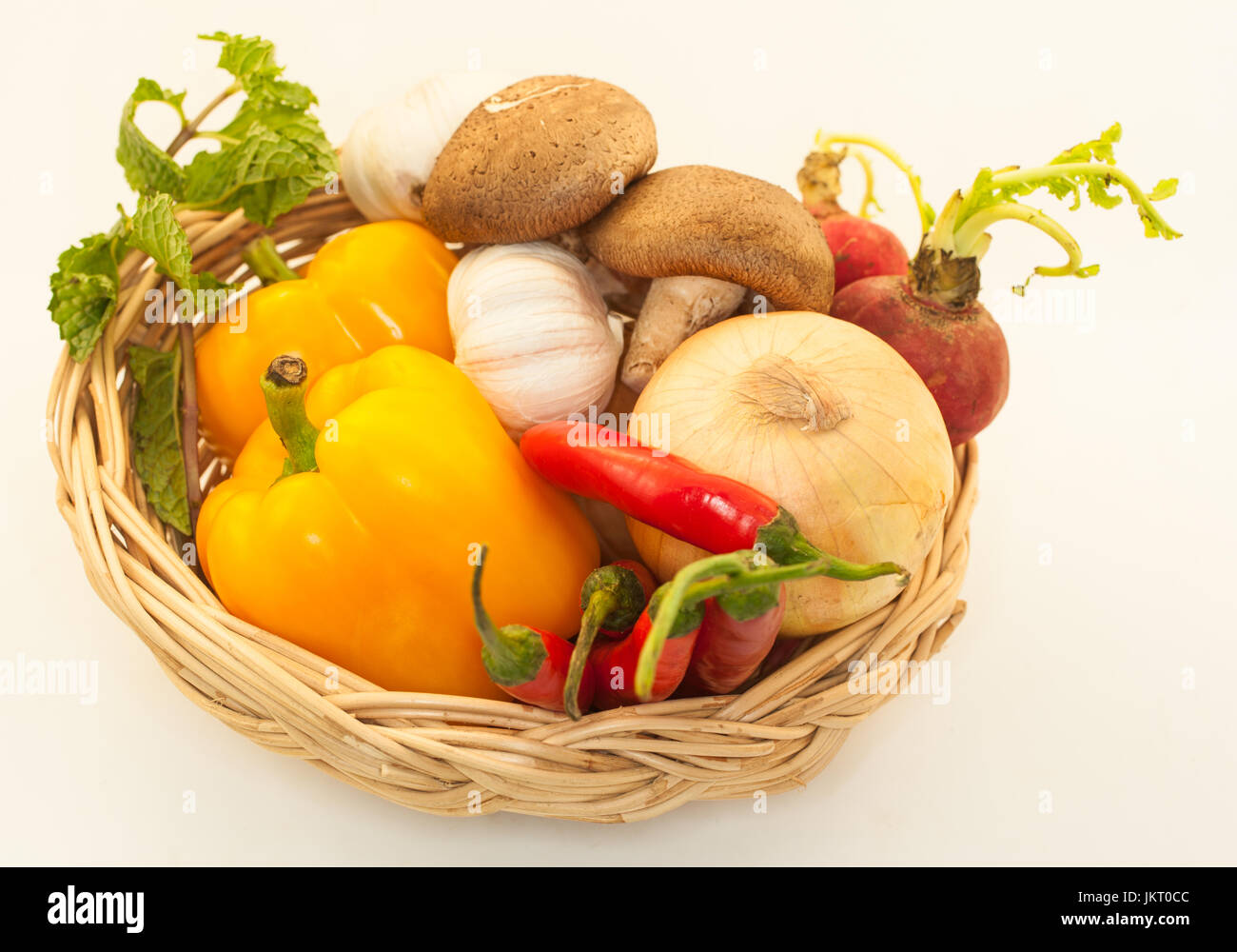 mix vegetable on white background Stock Photo - Alamy