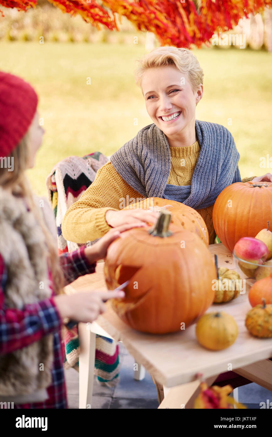 My jack o'lantern is the biggest of all Stock Photo - Alamy