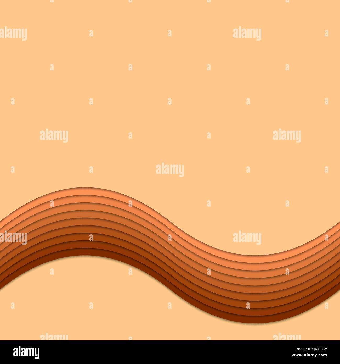 Abstract wave background template from curved stripes in brown tones ...
