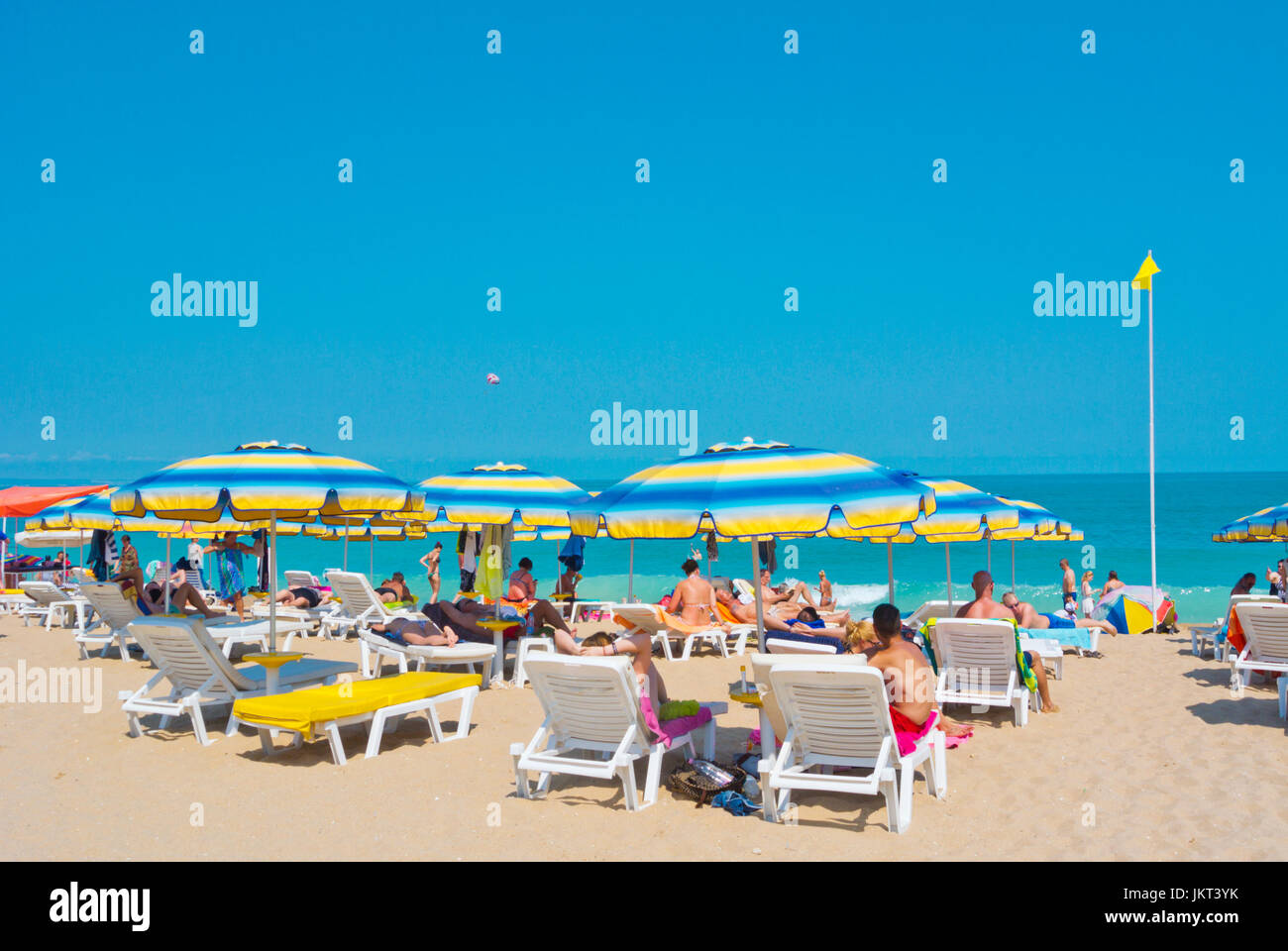 Grifid beach, Zlatni pyasatsi, Golden Sands, Bulgaria Stock Photo - Alamy