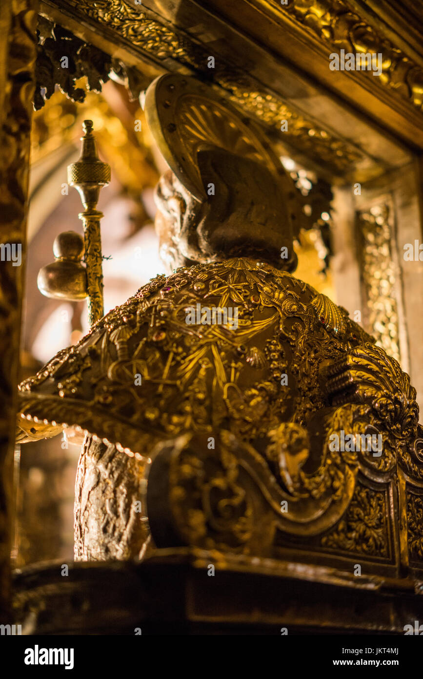 The back with shell of the statue of St. Jacob, Interior of the ...